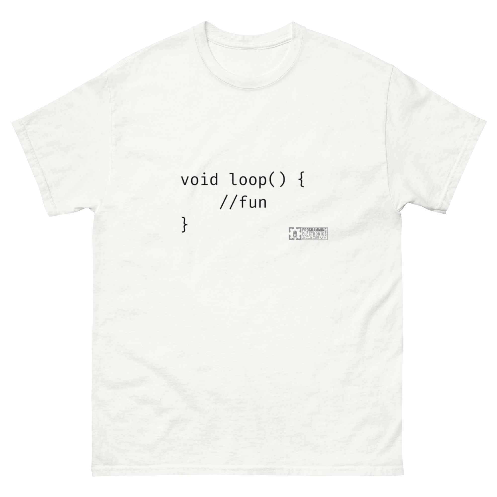 PEA Void Loop Text Tee – Programming Electronics Academy